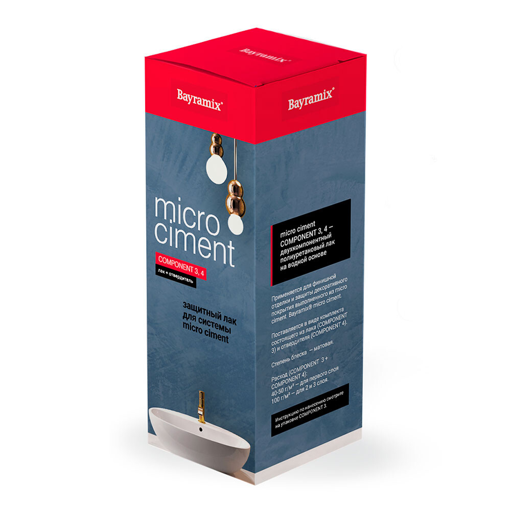 Лак защитный для микроцемента Bayramix Micro Ciment (компоненты 3 и 4 ...