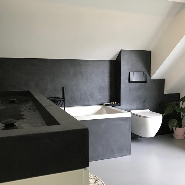 Покрытие декоративное с эффектом бетона микроцемент Bayramix Micro ...