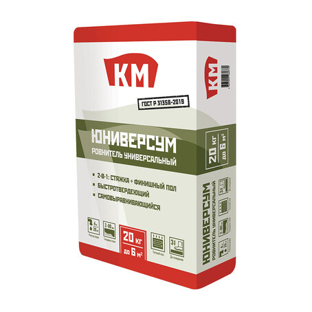 Ровнитель (стяжка пола) первичный КМ РВ 25 кг — купить в Санкт ...