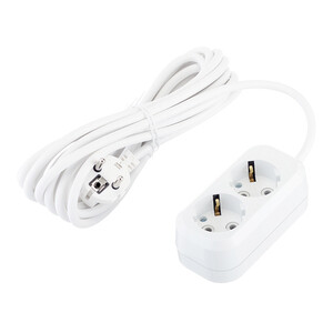 Удлинитель Makel 2 розетки 5 м ПВС 3х1 кв.мм 16 А 2,2 кВт белый (MGP114) — купить в Санкт ...