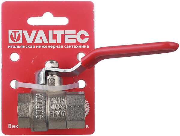 Кран шаровой латунный Valtec Base 1/2 ВР(г) х 1/2 ВР(г) ручка прямой (VT.214.N.04) — купить в ...