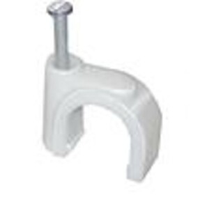 Скобы для крепления кабеля круглые IEK (USK11-16-100) 16 мм полипропилен белые (100 шт ...