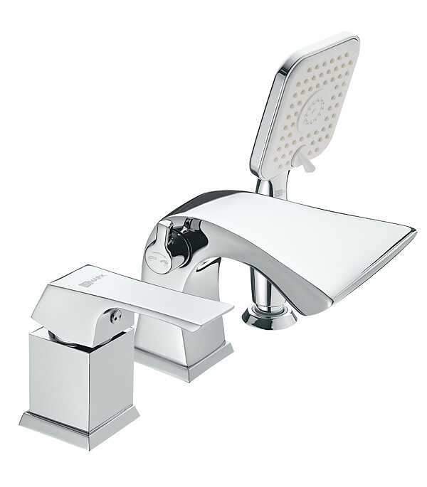 Смеситель на борт ванны Lemark Unit хром однорычажный с лейкой (LM4545C) — купить в Санкт ...