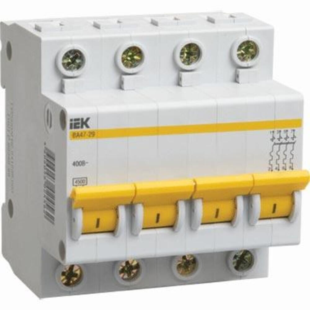 Автоматический выключатель IEK ВА 47-29 (MVA20-4-050-C) 4Р 50 А тип С 4 ...
