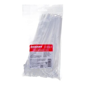 Хомут под винт 3,6х150 100 штук, белый REXANT — купить в Санкт-Петербурге: цены, характеристики ...