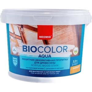 Антисептик Neomid Biocolor Aqua декоративный для дерева светлый дуб 2,3 ...