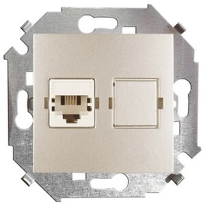 Розетка компьютерная Simon 15 RJ-45 шампань (1591598-034) — купить в ...