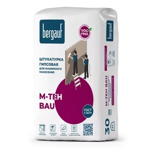 Штукатурка гипсовая Bergauf M-Teh Bau серая 30 кг — купить в Санкт ...