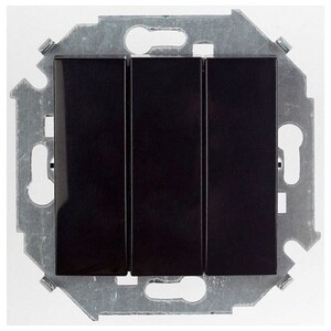 Выключатель Simon 15 трехклавишный скрытая установка черный (1591391 ...