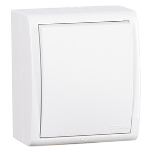 Выключатель Simon 15 Aqua одноклавишный открытая установка белый IP54 ...