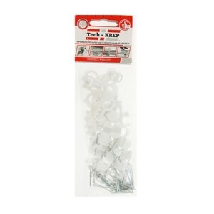 Скоба для кабеля круглая А10 мм (50 шт) - пакет Tech-Krep — купить в Санкт-Петербурге: цены ...