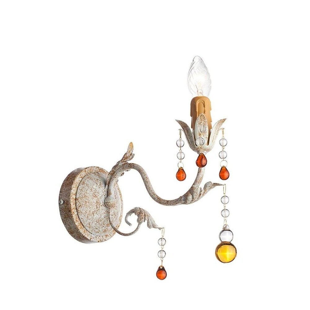 Светильник Antique White Е14 40W c лампой LED свеча на ветру 7Вт 230 B ...