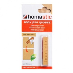 Воск Homastic для восстановления паркета и ламината дуб светлый 23 гр ...