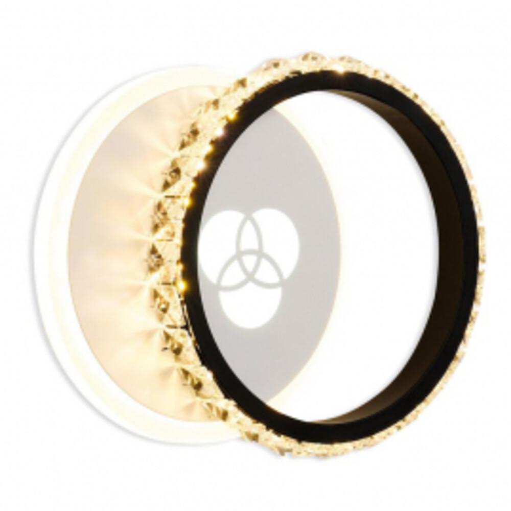 Бра светодиодное Orbital с хрусталем (FA228 WH) 28 Вт 4200-4200-6400K 220х170х50 мм белый ...