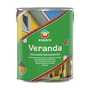 Краска фасадная по дереву Eskaro Veranda масляно-акриловая база A белая ...