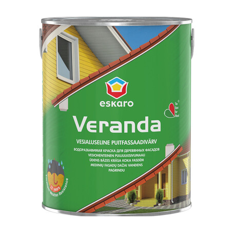Краска фасадная по дереву Eskaro Veranda масляно-акриловая база TR ...