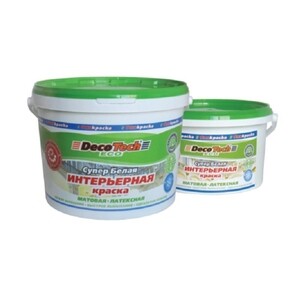 Краска ВД DecoTech Eco интерьерная 14 кг — купить в Санкт-Петербурге: цены, характеристики ...