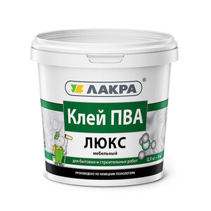 Клей ПВА мебельный Лакра Люкс 0,9 кг — купить в Санкт-Петербурге: цены ...
