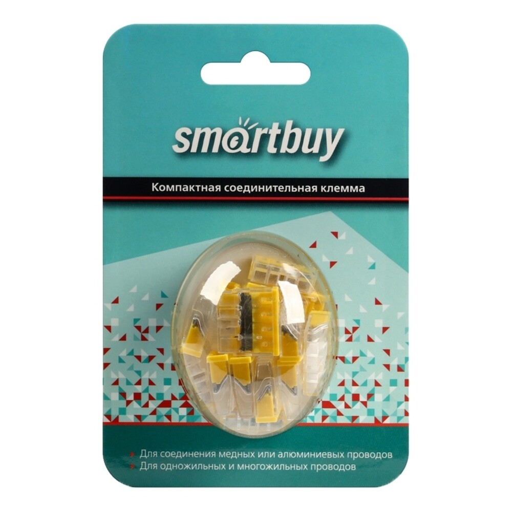 Клемма строительно-монтажная Smartbuy 4 отверстия 0,75-2,5 кв.мм с ...
