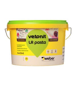 Шпатлевка финишная weber.vetonit LR Pasta 3 л/5 кг — купить в Санкт ...
