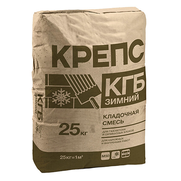 Клей для газобетона Крепс КГБ зимний 25 кг — купить в Санкт-Петербурге ...