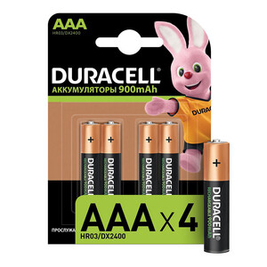 Аккумулятор Duracell ААА мизинчиковый HR03 1,2 В Ni-Cd (4 шт.) — купить ...