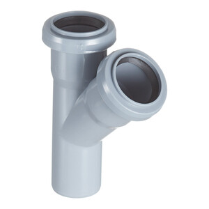 Тройник Valfex d40 мм 45° пластиковый для внутренней канализации — купить в Санкт-Петербурге ...