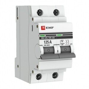 Выключатель нагрузки EKF PROxima ВН-125 2Р 125А 4,5 кА 230 В на DIN-рейку (SL125-2-125-pro ...