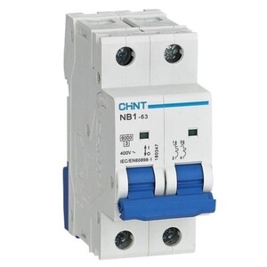 Автоматический выключатель Chint NB1-63 2P 10А тип C 6 кА 400 В на DIN ...