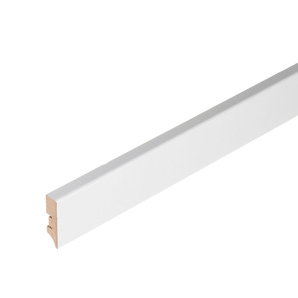 Плинтус МДФ напольный Smartprofile Paint 60 мм белый 2400 мм под покраску — купить в Санкт ...