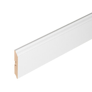 Плинтус МДФ напольный Smartprofile Paint 3D wood 100В 100 мм белый 2400 мм под покраску — купить ...