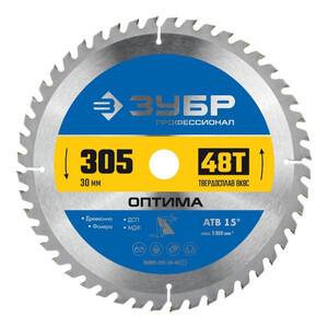 Диск пильный по дереву Зубр 305х30х2 мм 48 зубьев (36903-305-30-48_z01 ...