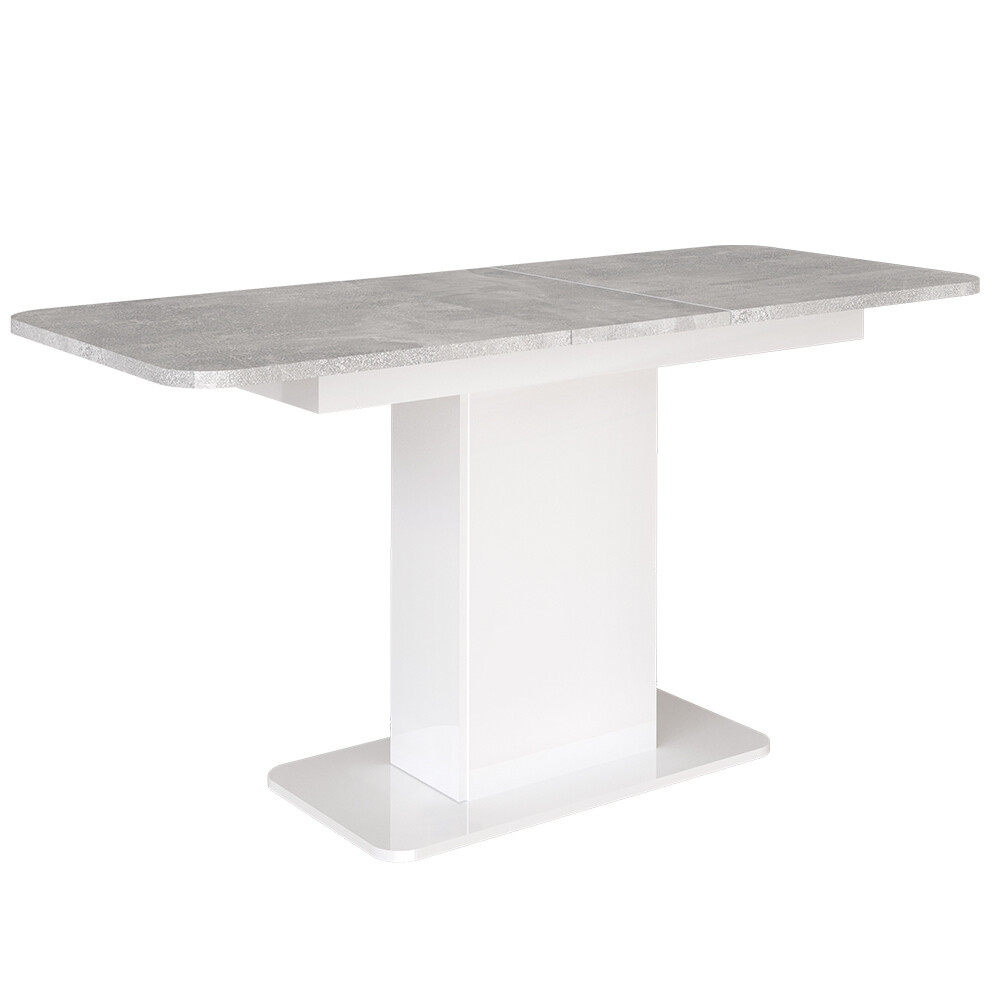 Стол кухонный раздвижной прямоугольный 1,2х0,65 м белый/ателье светлый ...