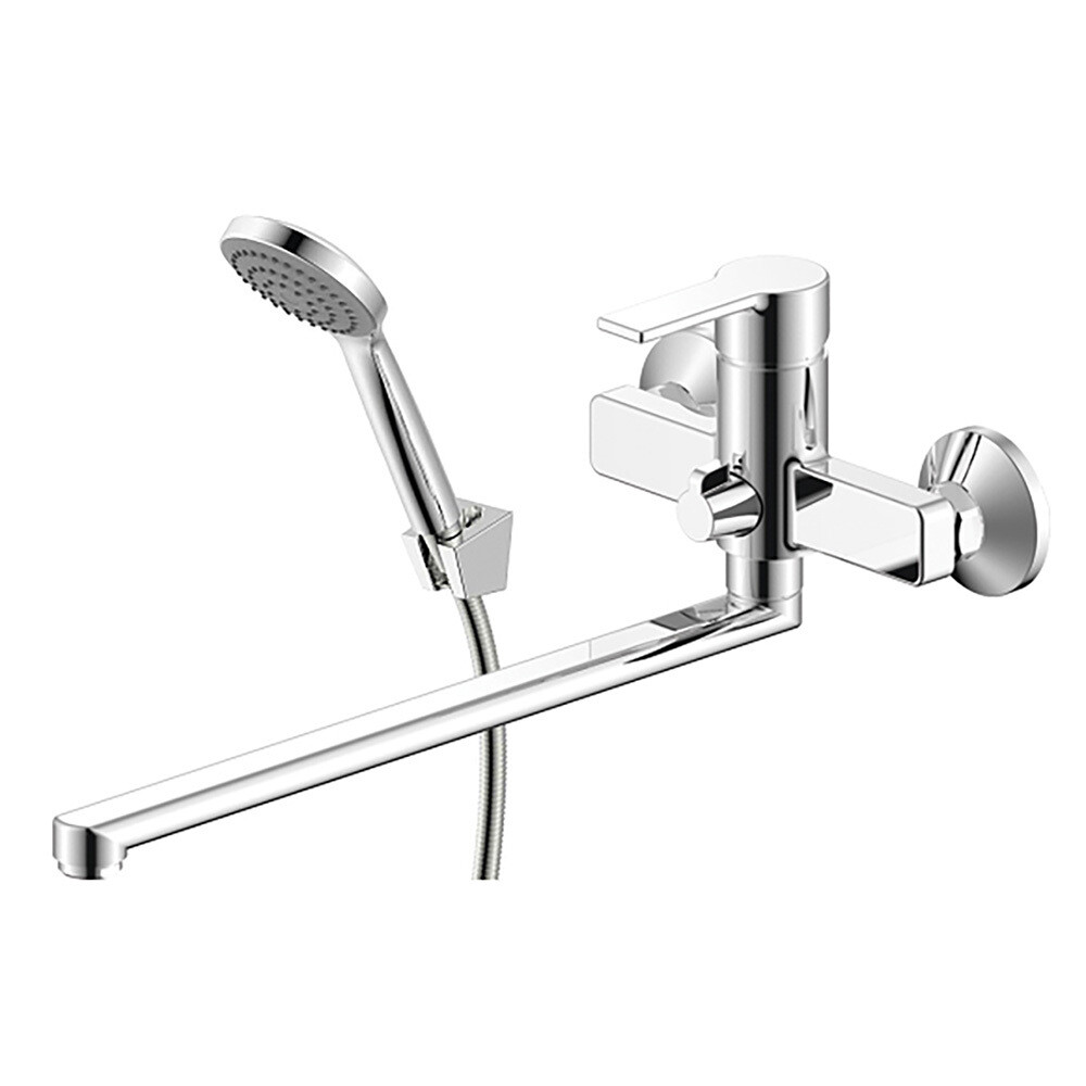 Смеситель для ванны ARGOtech Titan хром однорычажный с длинным изливом с лейкой (35-L35/K TITAN ...