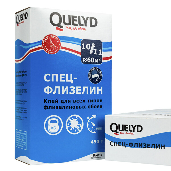 Клей для флизелиновых обоев Quelyd Спец-флизелин 450 г — купить в Санкт ...