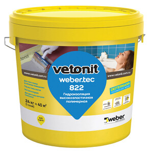Гидроизоляция акриловая Vetonit Weber.tec 822 розовая 24 кг — купить в ...
