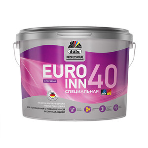Краска моющаяся Dufa Euro Inn 40 база 1 белая 9 л — купить в Санкт ...
