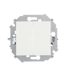 Выключатель Simon 15 двухклавишный встраиваемый белый (1591398-030 ...