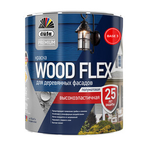 Краска фасадная по дереву Dufa Woodflex акриловая база 3 бесцветная 0 ...