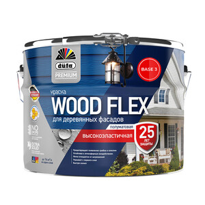 Краска фасадная по дереву Dufa Woodflex акриловая база 3 бесцветная 8,1 ...