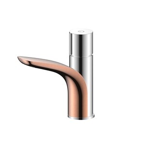 Смеситель для раковины ARGOtech Gelios хром/красное золото нажимной (35-04LGELIOS gold R ...