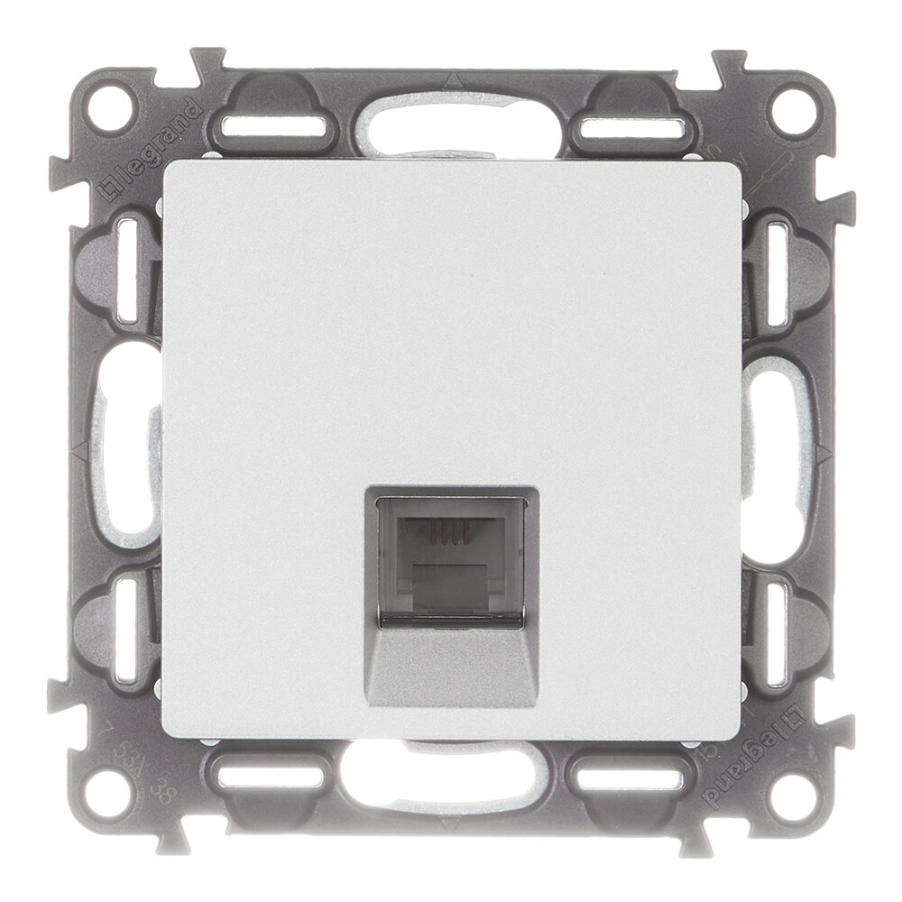 Розетка телефонная Legrand Valena Life встраиваемая алюминий RJ11 ...