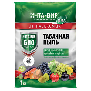 Средство для защиты растений от вредителей Инта-Вир Табачная пыль 1 кг ...