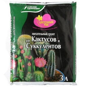 Почвогрунт Буйские удобрения Цветочный рай для кактусов и суккулентов 3 ...