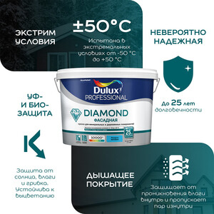 Краска фасадная Dulux/Luxium Professional Diamond акриловая база BC ...