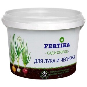 Удобрение сухое для лука и чеснока органо-минеральное Fertika 0,9 кг ...