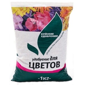 Удобрение сухое для цветов минеральное Буйские удобрения 1 кг — купить ...