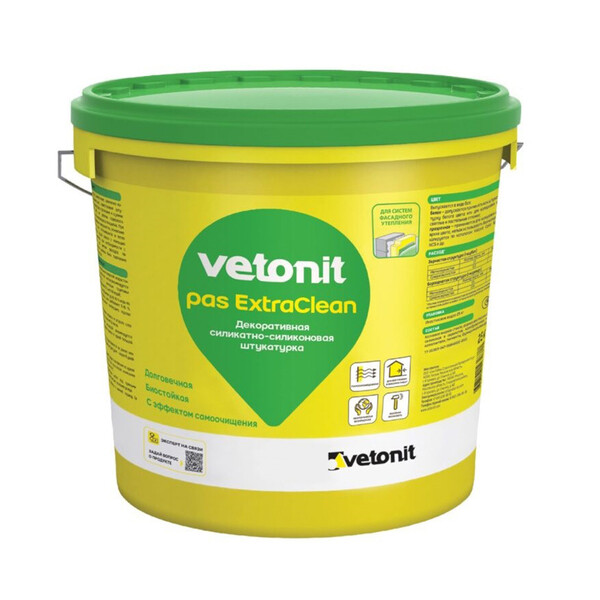 Штукатурка фасадная Vetonit Pas Extraclean силикатно-силиконовая короед ...