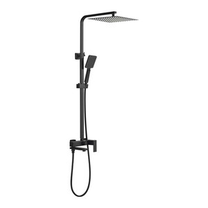 Душевая система Frap с верхним душем с лейкой со смесителем черная (F24802-16) — купить в Санкт ...