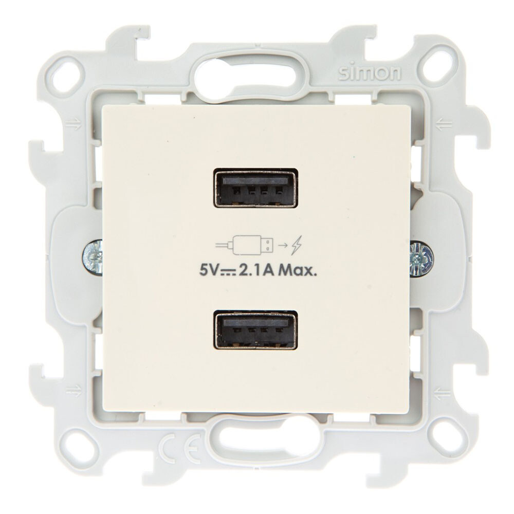 Розетка Simon 24 Harmonie 2411096-031 скрытая установка слоновая кость ...